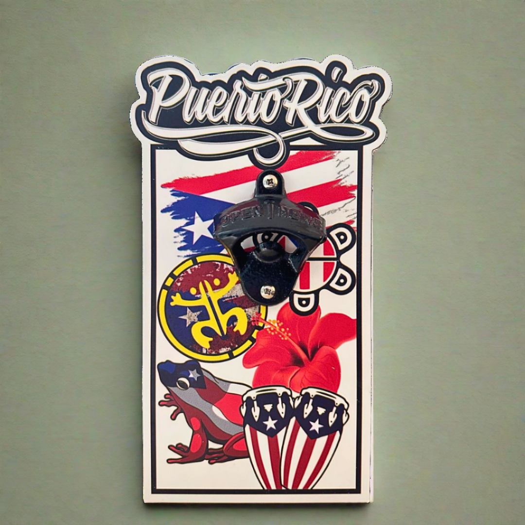 Abre Botellas de Pared - Puerto Rico Tambores – Hecho en Puerto Rico